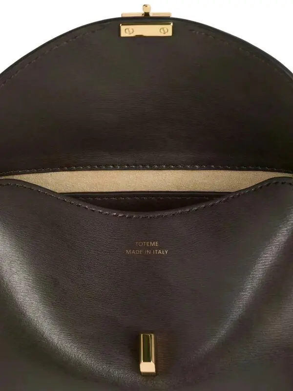 TOTEME Mini T-lock Leather Clutch Bag - Brown