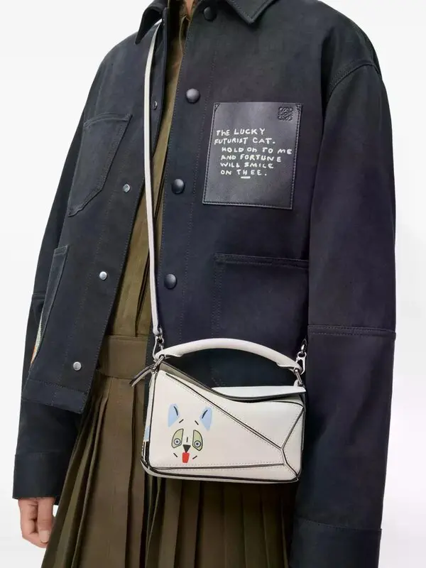 Loewe Mini Puzzle Futurista Cat Tote Bag