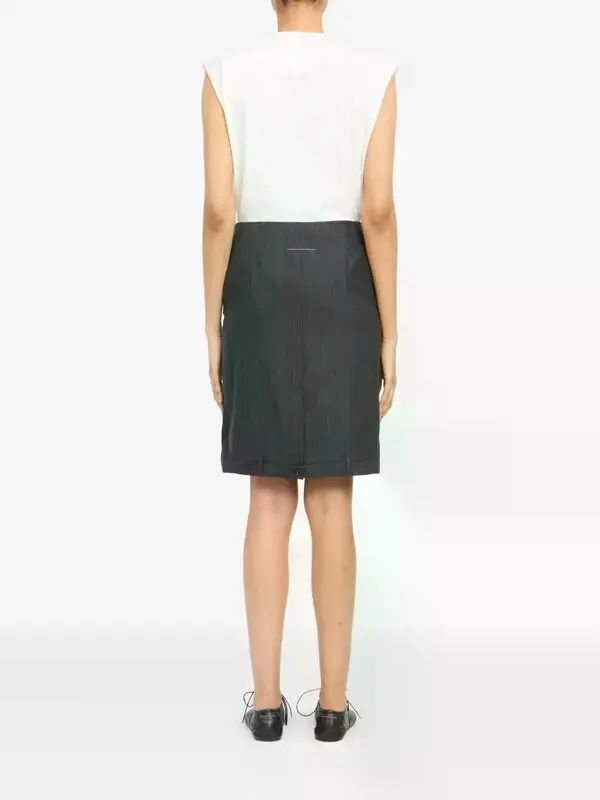 MAISON MARGIELA Pinstriped Midi Skirt