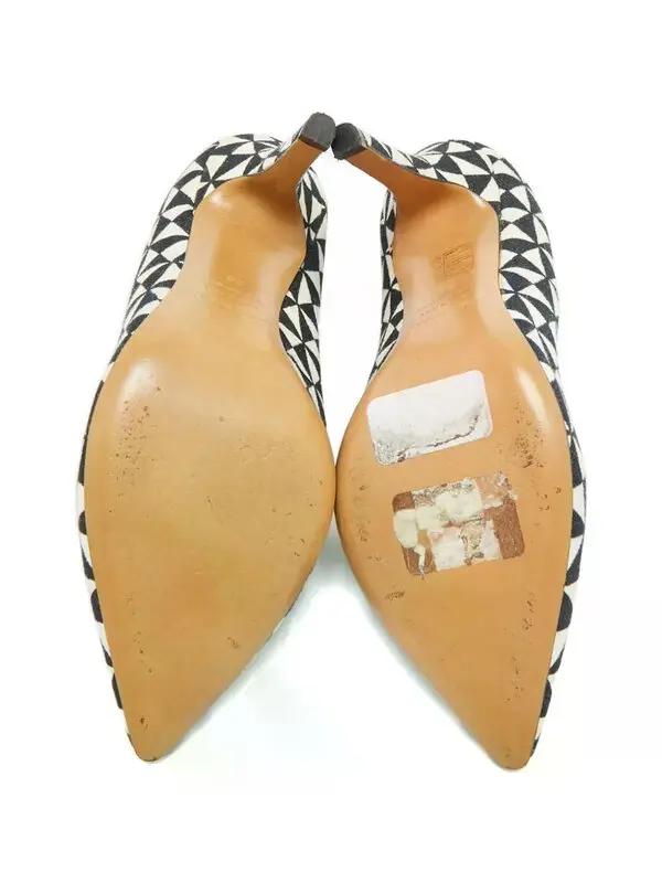 ISABEL MARANT VINTAGE Geometric Pattern Pointed Toe Stiletto Heel Pumps