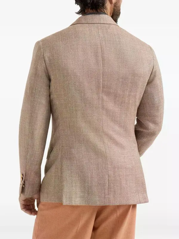 Brunello Cucinelli Chevron Peaked-lapels Blazer