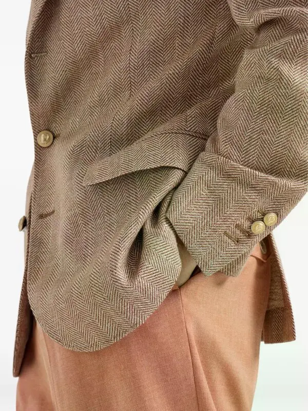 Brunello Cucinelli Chevron Peaked-lapels Blazer