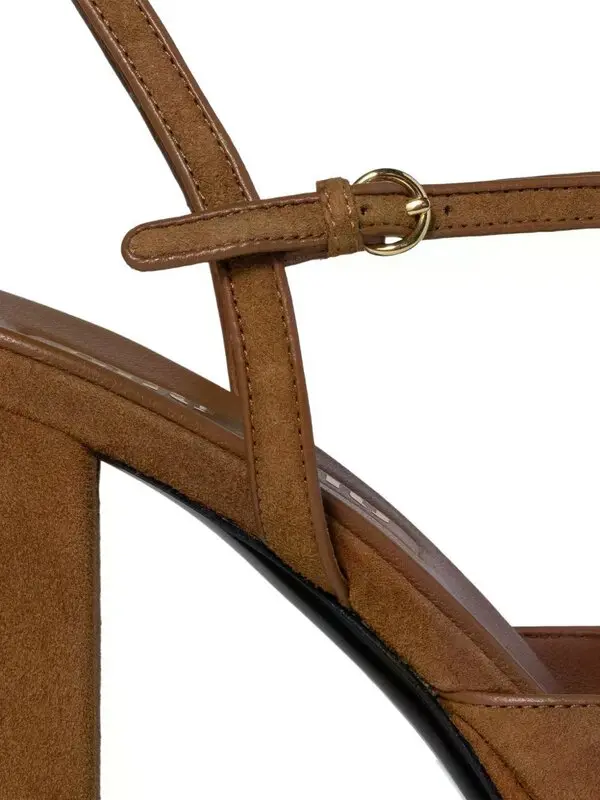 Miu Miu Bow Detail Platform High Heel Sandals - Brown