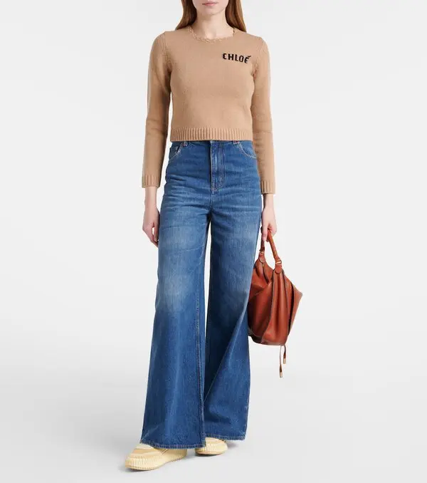 Chloé Nama Suede Platform Sneakers - Beige