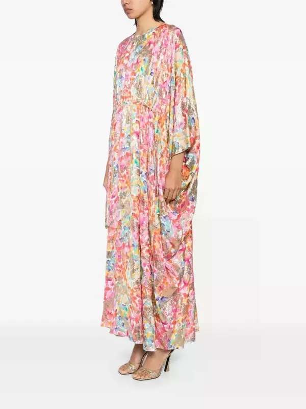 BAMBAH Haya Kaftan With Graphic Print And Gold-tone Trim