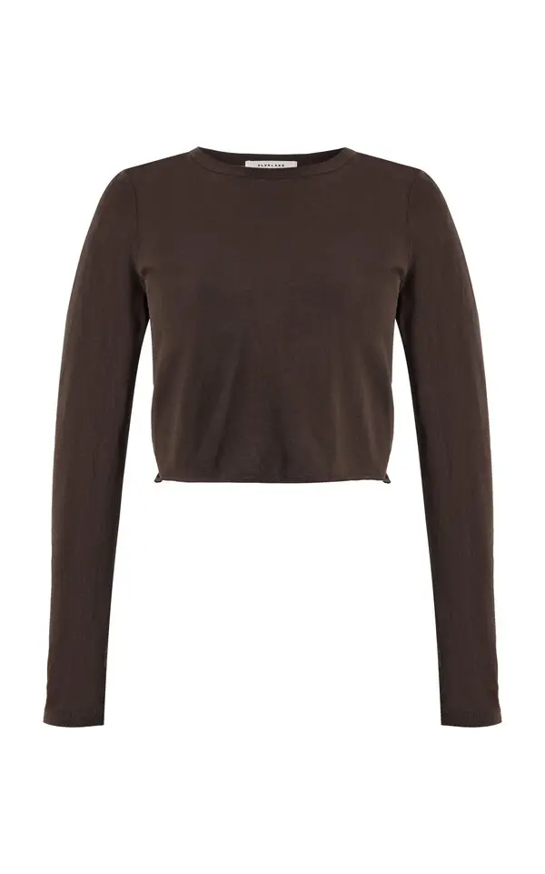 SLVRLAKE Baby Long Sleeve Cotton T-shirt - Brown