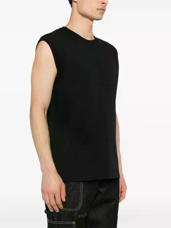 Helmut Lang Logo Print Sleeveless T-shirt