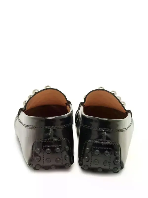 TOD'S Metal Accent Leather Loafers