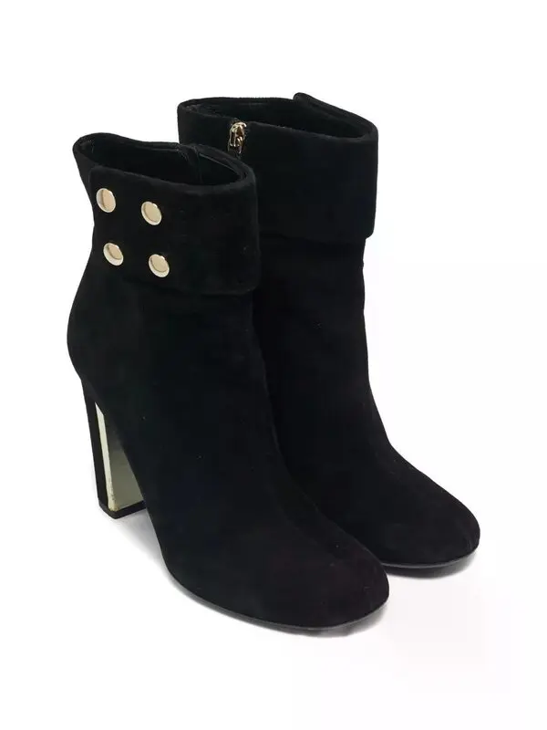 Gucci Suede Studded Zip-up Ankle Boots