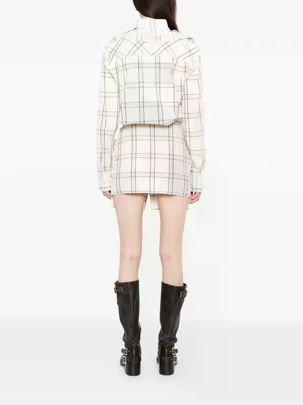 Attico Plaid Mini Dress