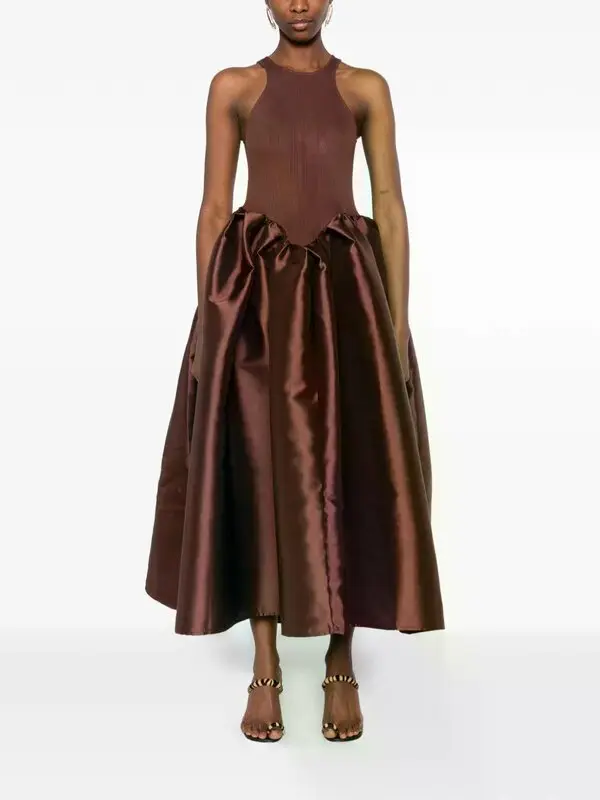 MARQUES' ALMEIDA Midi Dress With Gathered Skirt