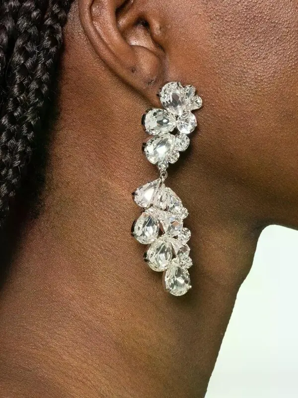 Magda Butrym Crystal Drop Earrings - Silver