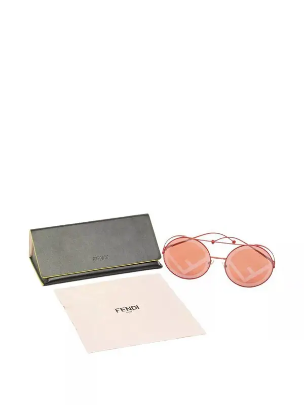 Fendi Ff 0285/s Round-frame Sunglasses - Red