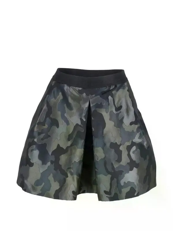 Pinko Pleated Camouflage Mini Skirt