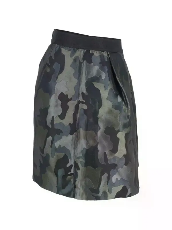 Pinko Pleated Camouflage Mini Skirt