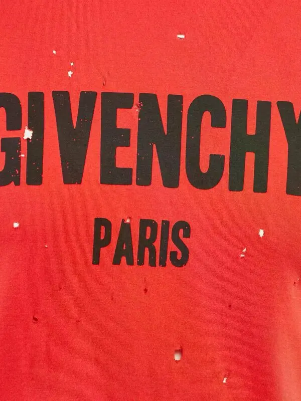 Givenchy Distressed Cotton T-shirt