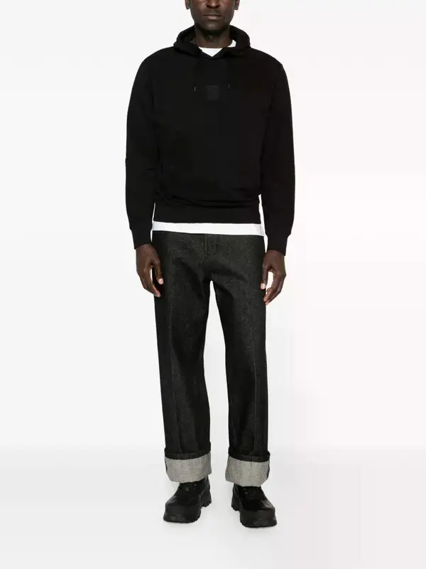C.P. COMPANY Logo-patch Hoodie - Black