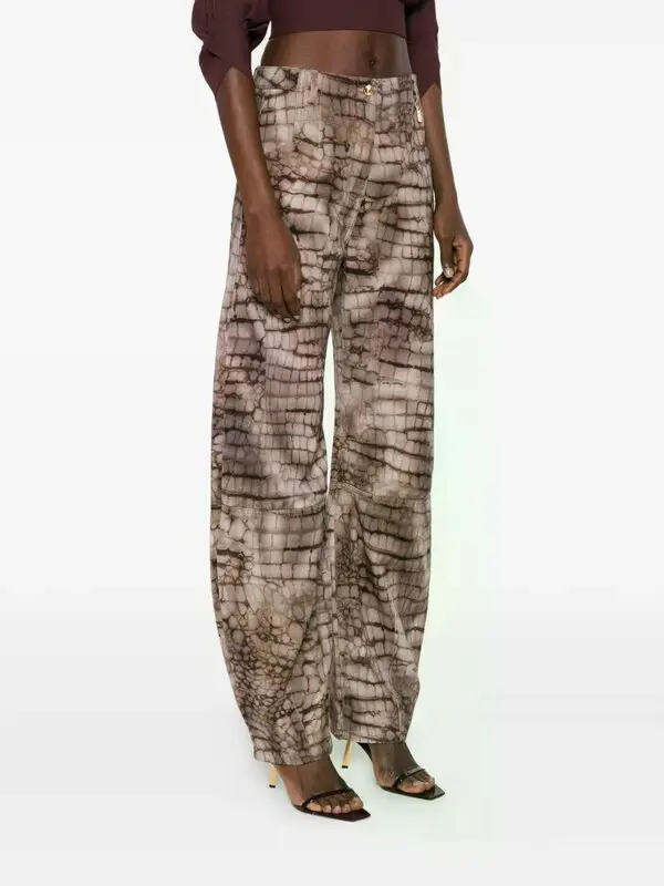 Elisabetta Franchi Crocodile-effect Jeans