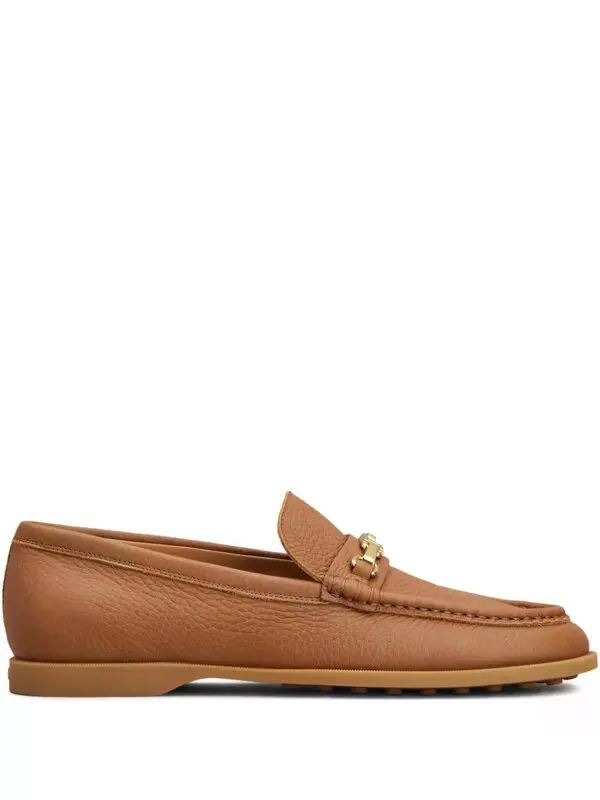 TOD'S Logo-plaque Loafers - Brown