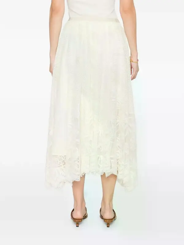 Fabiana Filippi Lace Floral Embroidered Skirt