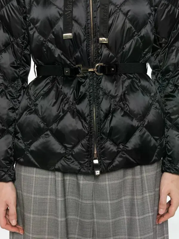 Max Mara Quilted Belted Jacket