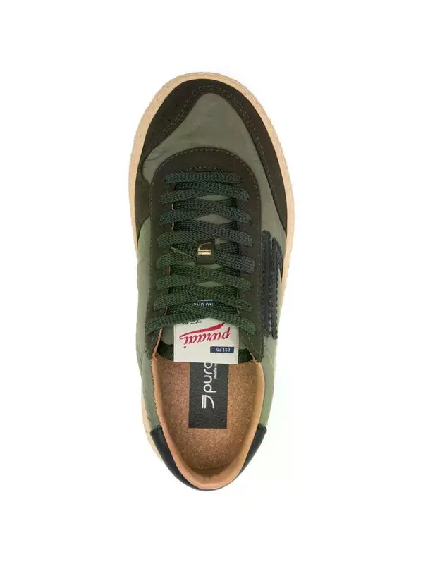PURAAI Lace-up Sneakers With Textured Sole
