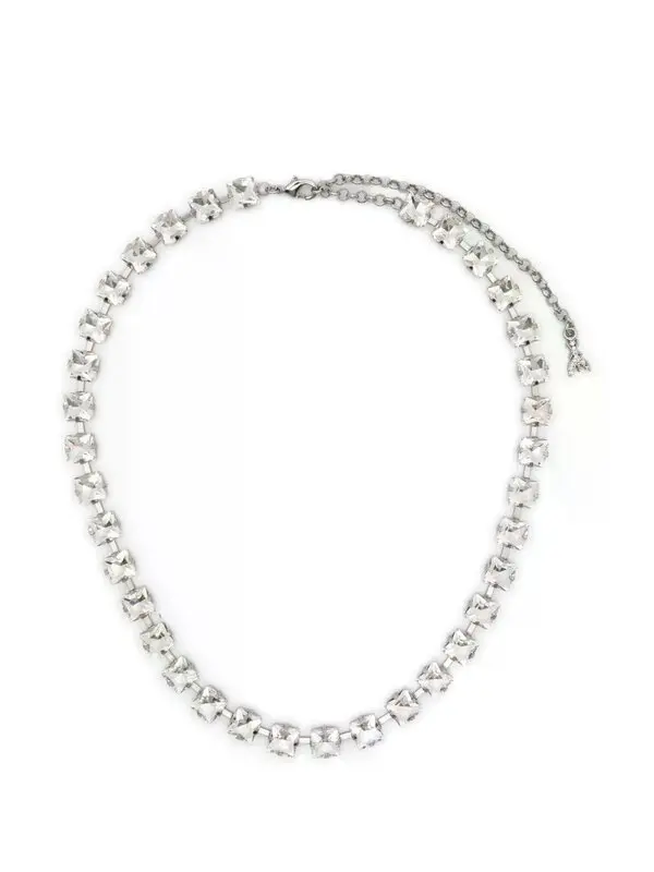 Patrizia Pepe Logo-detail Choker Necklace - Silver