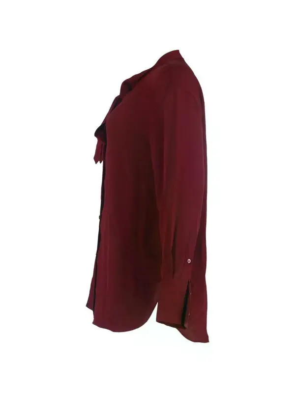 Theory Ribbon Detail Buttoned Shirt - Red