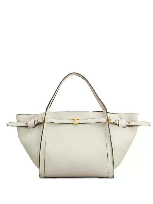 TOD'S T Timeless Logo Tote Bag - Neutrals