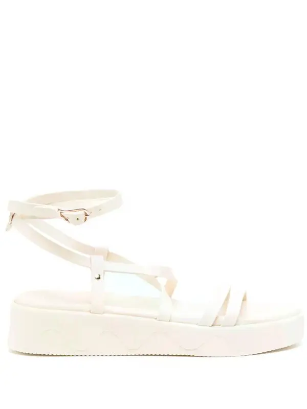 ANCIENT GREEK SANDALS Aristea Leather Platform Sandals - White