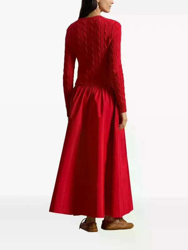 Polo Ralph Lauren Cable-knit Maxi Dress - Red