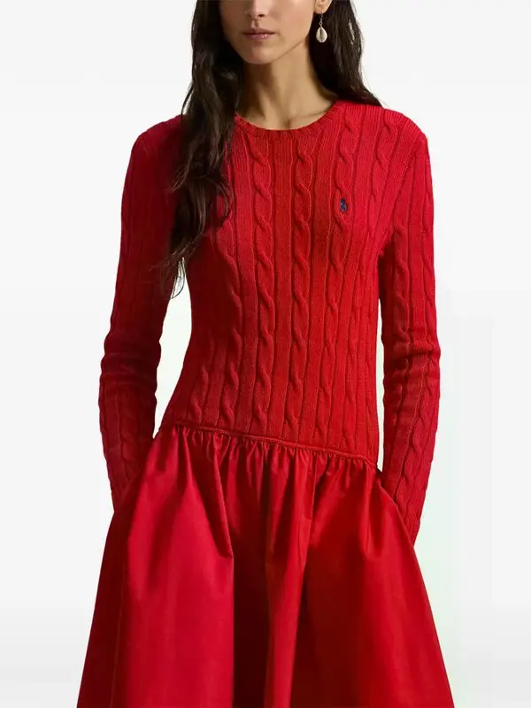 Polo Ralph Lauren Cable-knit Maxi Dress - Red