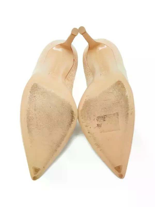 GIANVITO ROSSI Metallic-effect Pointed-toe Pumps