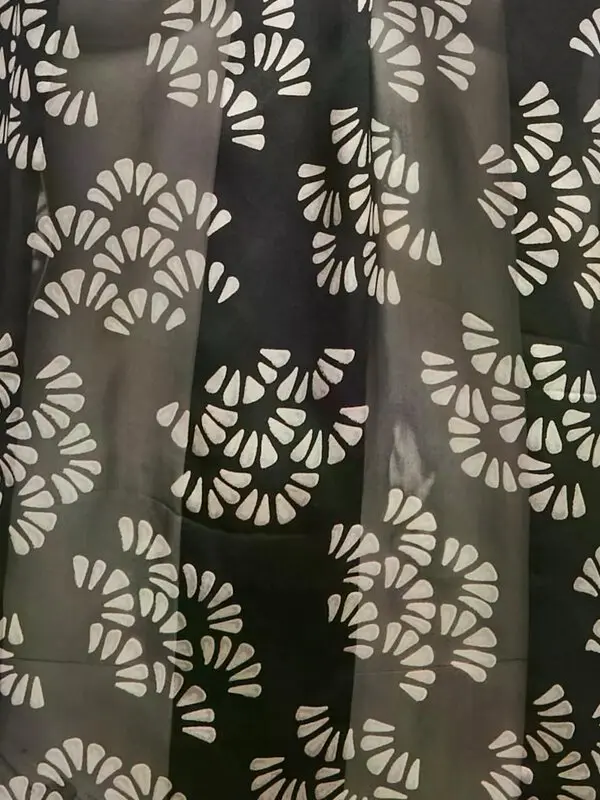 ARMANI Printed Blouse With Velvet Trim