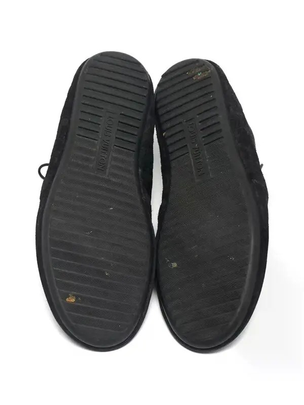 LOUIS VUITTON Monogram Suede Lace-up Sneakers