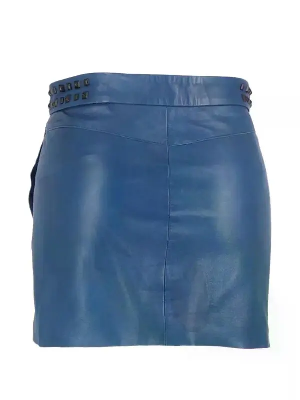 Maje Leather Studded Mini Pencil Skirt