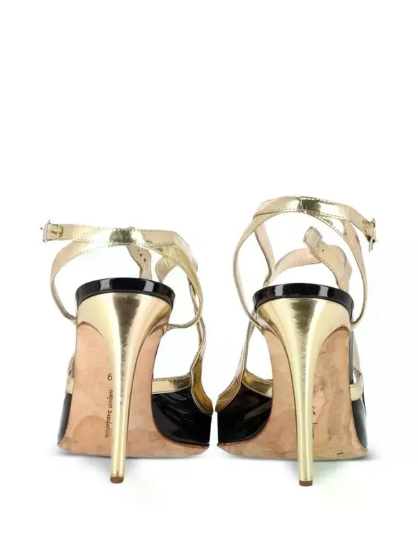 Rupert Sanderson Round Toe Leather Slingback Pumps