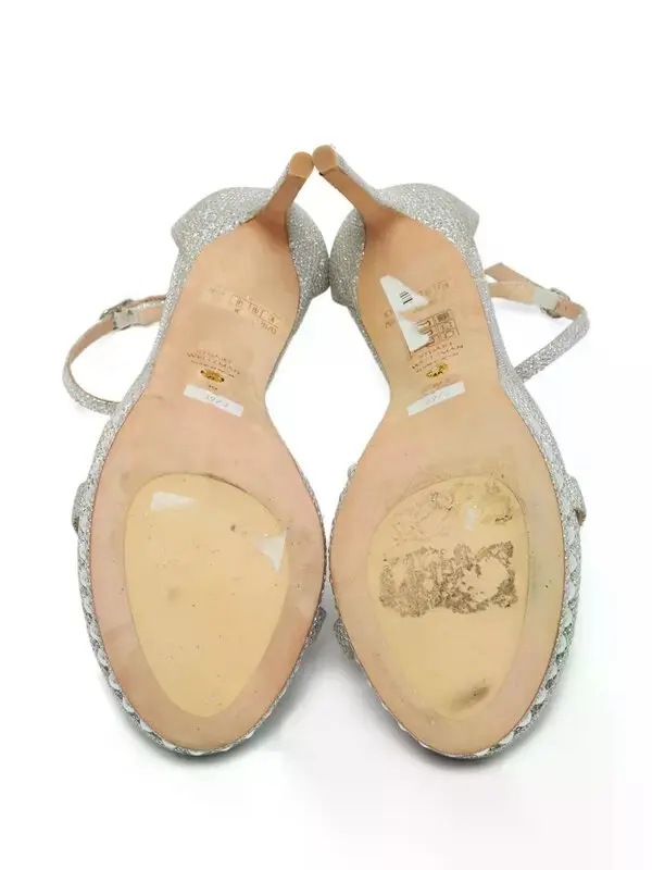STUART WEITZMAN Embellished Platform Stiletto Sandals