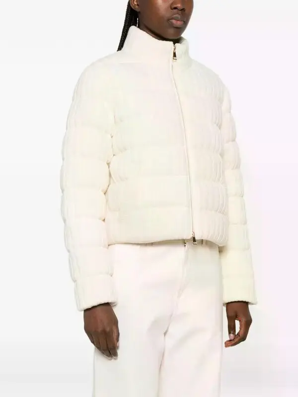 Moncler Knitted Zip-up Puffer Jacket