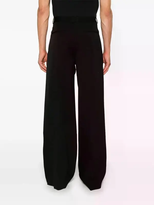 Saint Laurent Wide-leg Grain De Poudre Trousers