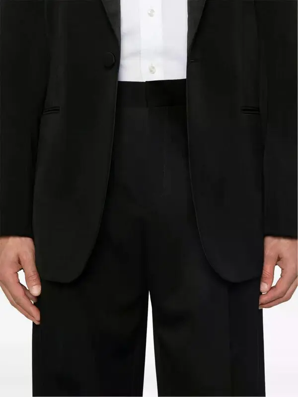 Saint Laurent Wide-leg Grain De Poudre Trousers