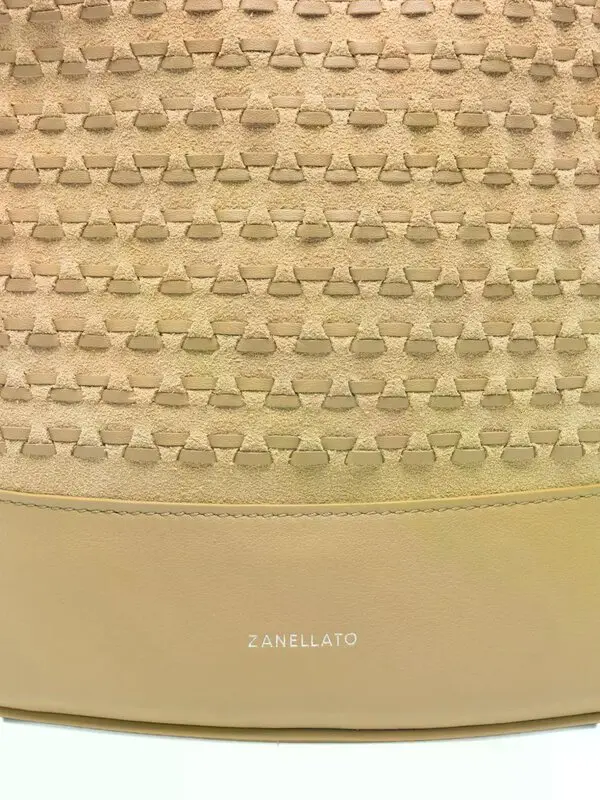 ZANELLATO Small Woven Suede Bucket Bag