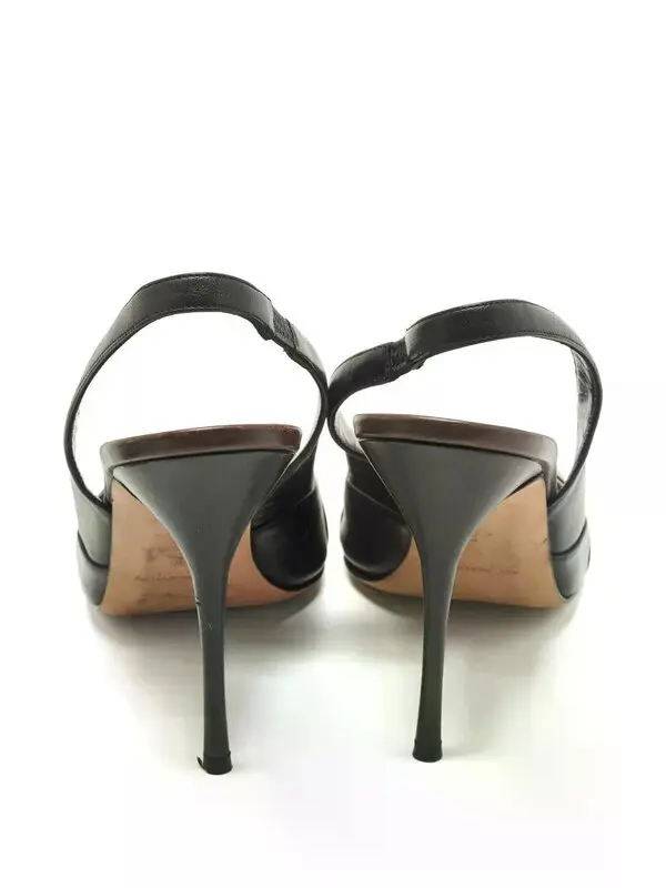 Manolo Blahnik Leather Slingback Pumps