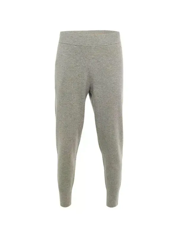 BOSS Logo-plaque Wool Trousers - Grey