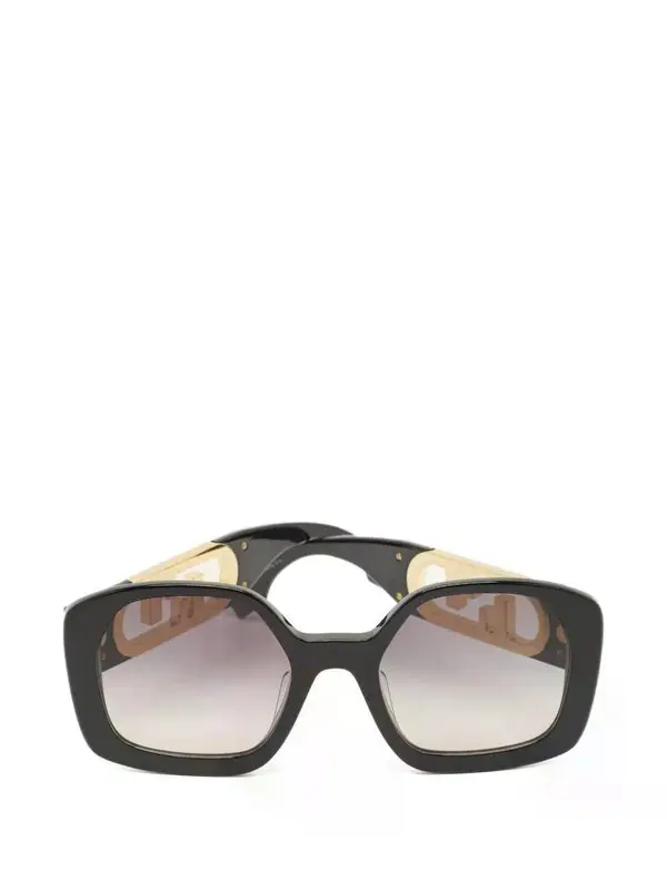Fendi Geometric Frame Sunglasses - Black