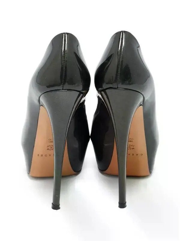 Casadei Peep-toe Leather Platform Pumps