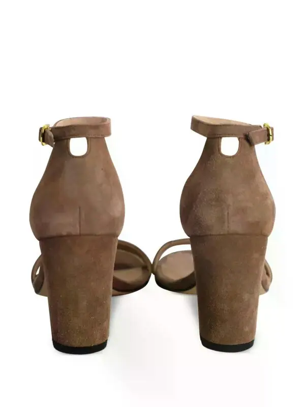 STUART WEITZMAN Suede Block Heel Sandals