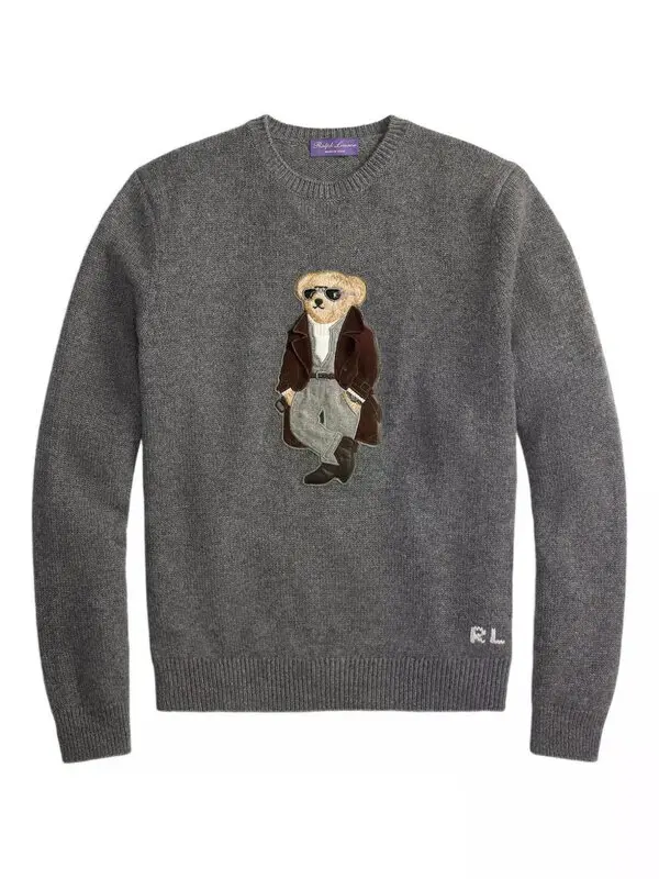 Ralph Lauren Purple Label Cashmere Polo Bear Sweater