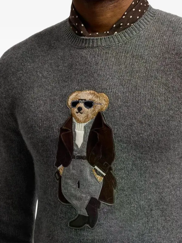 Ralph Lauren Purple Label Cashmere Polo Bear Sweater