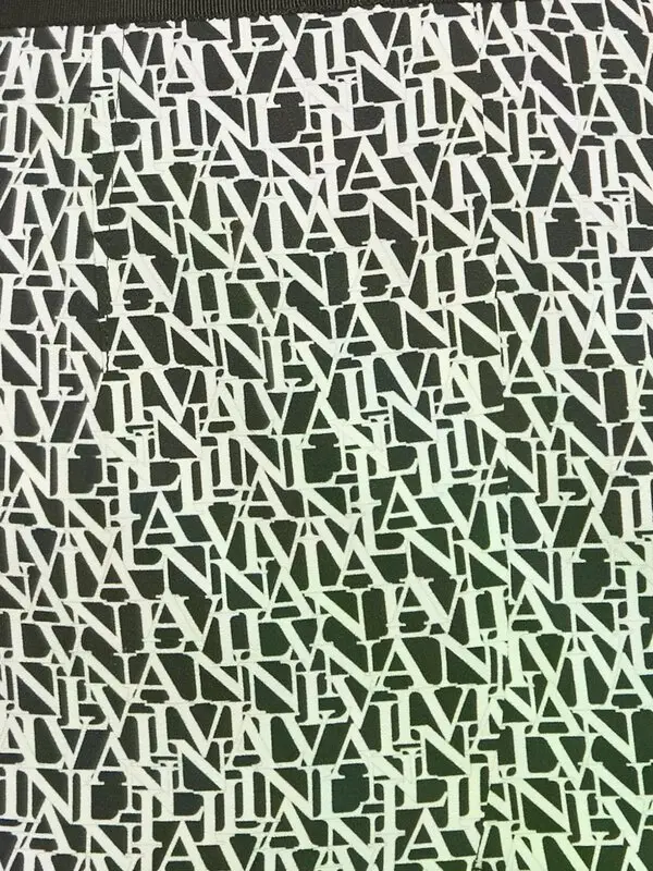 LANVIN Logo Print Sleeveless Asymmetric Dress